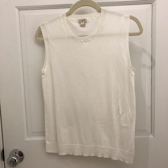 J. Crew Factory | Tops | J Crew Factory Shell White Medium 0 Cotton | Poshmark